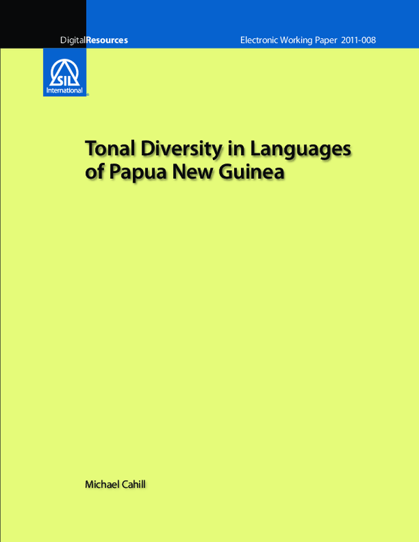 (PDF) Tonal diversity in languages of Papua New Guinea
