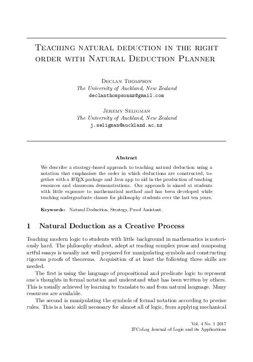 (PDF) Teaching natural deduction in the right order with Natural ... (PDF) Teaching natural deduction in the right order with Natural ...