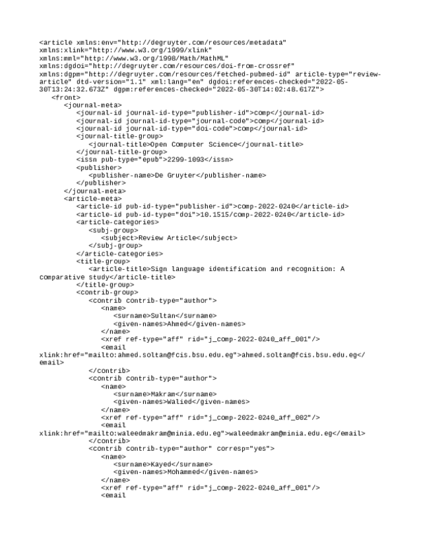 Sign language identification and recognition: A comparative study