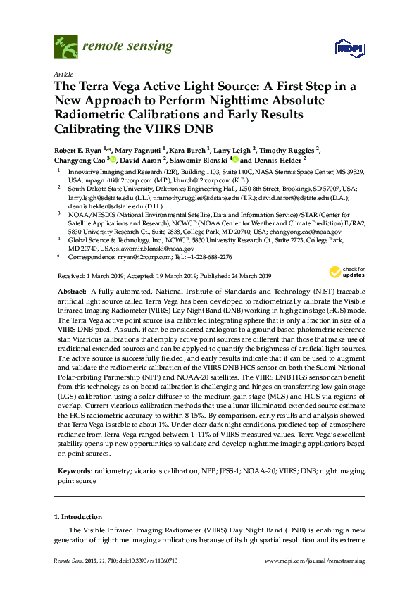 (PDF) The Terra Vega Active Light Source: A First Step in a New ...