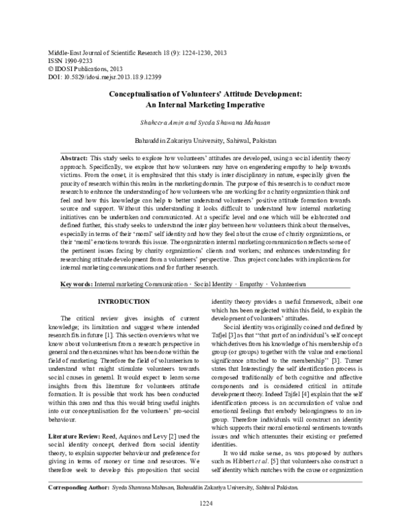 (PDF) Internal brand orientation: conceptualisation, scale development and validation