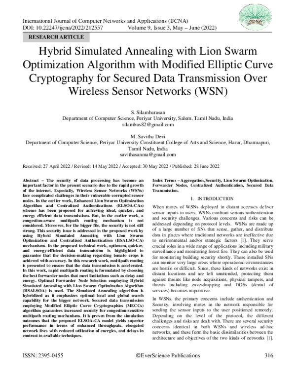 (PDF) Hybrid Simulated Annealing with Lion Swarm Optimization Algorithm with Modified Elliptic ...