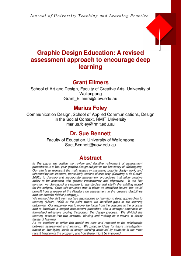 (PDF) Graphic Design Education: A revised assessment