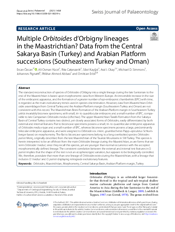 (PDF) Multiple Orbitoides d’Orbigny lineages in the Maastrichtian? Data ...
