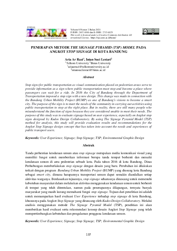 (PDF) Penerapan Metode the Signage Pyramid (TSP) Model Pada Angkot Stop ...