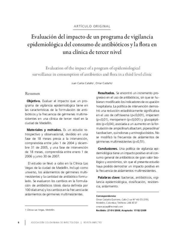 (PDF) Evaluación del impacto de un programa de vigilancia epidemiológica del consumo de ...