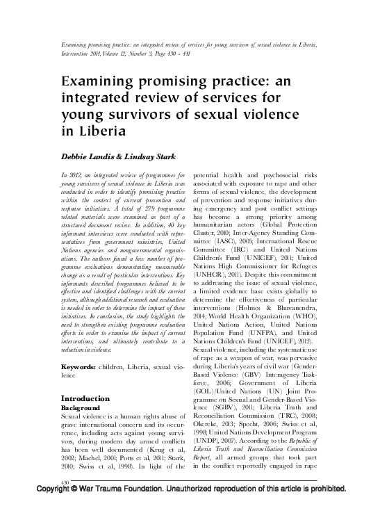 (PDF) Examining promising practice