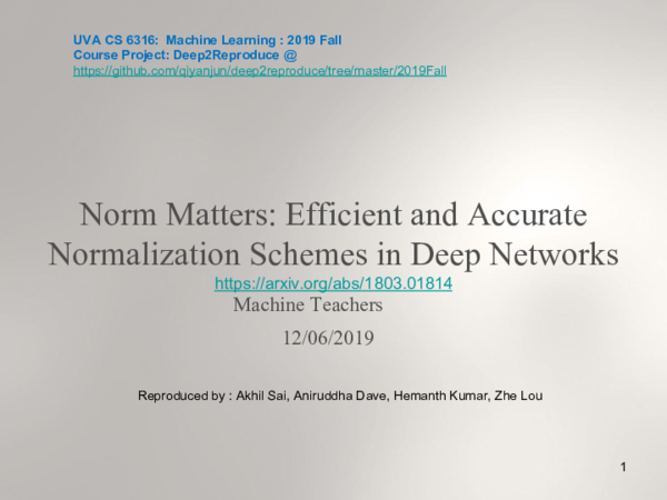 (PDF) Norm Matters: Efficient and Accurate Normalization Schemes in ...