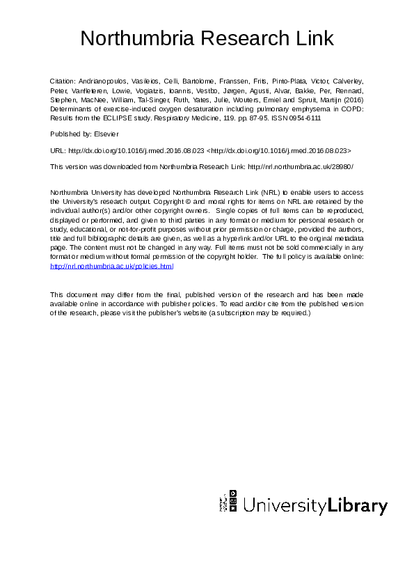 (PDF) Exercise-Induced Oxygen Desaturation in COPD