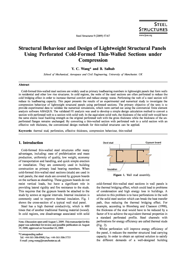 (PDF) Structural behaviour and design of lightweight structural panels ...