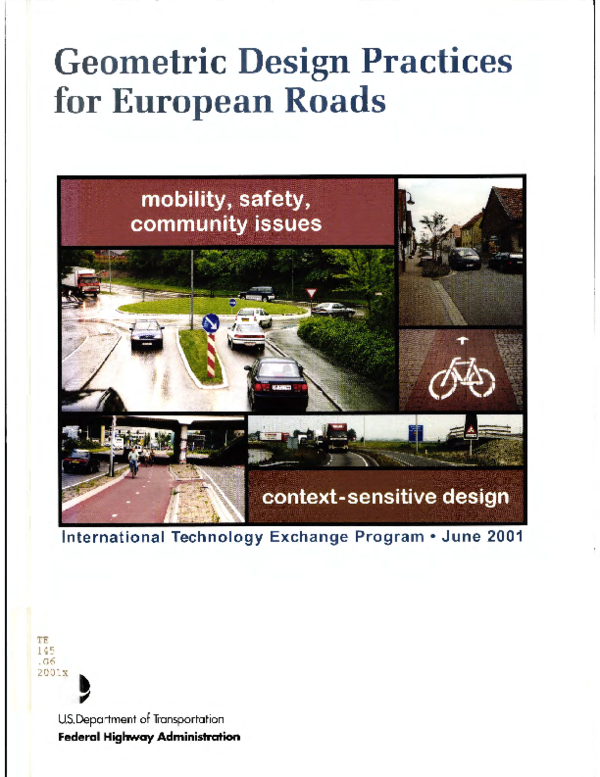 (PDF) Geometric design practices for European roads