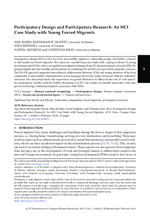 (PDF) Participatory Design and Participatory Research