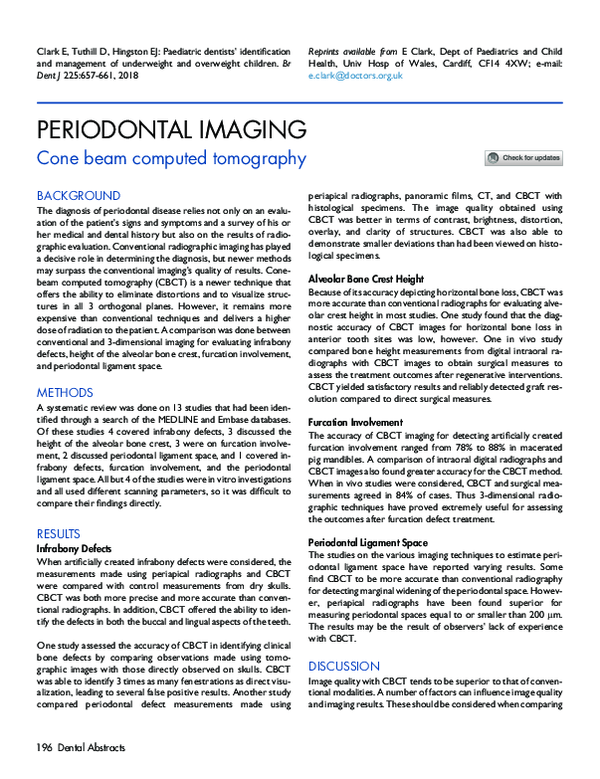 (PDF) Cone beam computed tomography