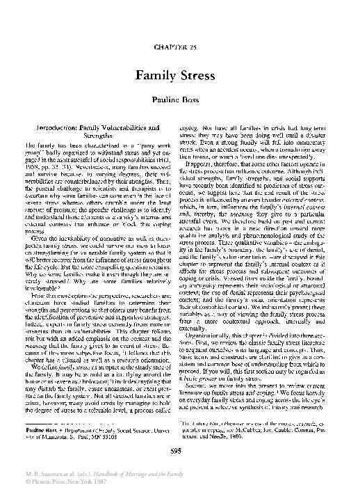 (PDF) Family Stress