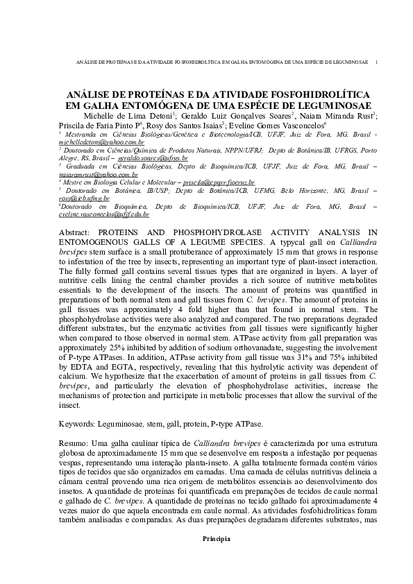 (PDF) Análise de proteínas e da atividade fosfohidrolítica em galha ...