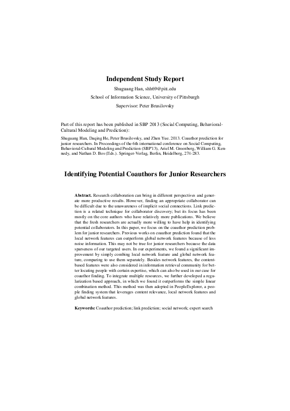 (PDF) Independent Study Report