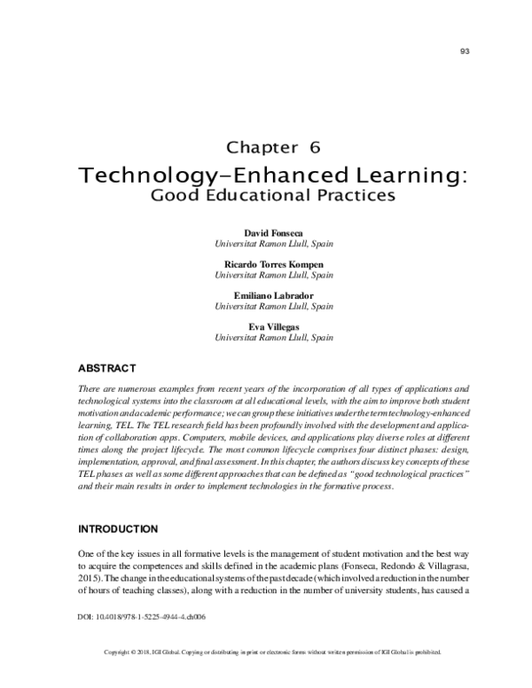 (PDF) Technology-Enhanced Learning