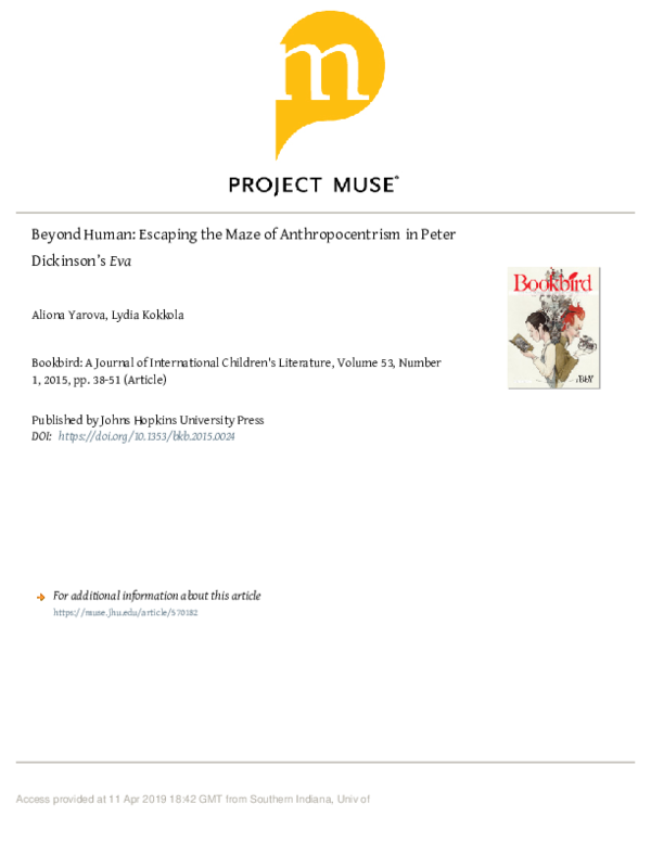 (PDF) Beyond Human: Escaping the Maze of Anthropocentrism in Peter ...