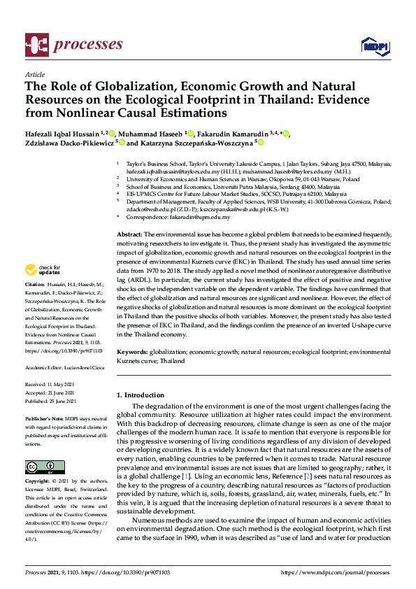 (PDF) The Role of Globalization, Economic Growth and Natural Resources ...