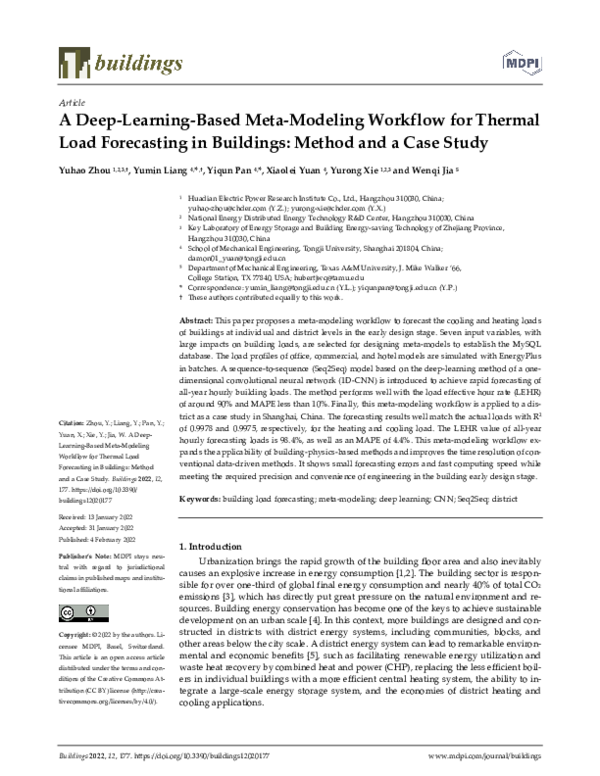 (PDF) A Deep-Learning-Based Meta-Modeling Workflow for Thermal Load Forecasting in Buildings ...