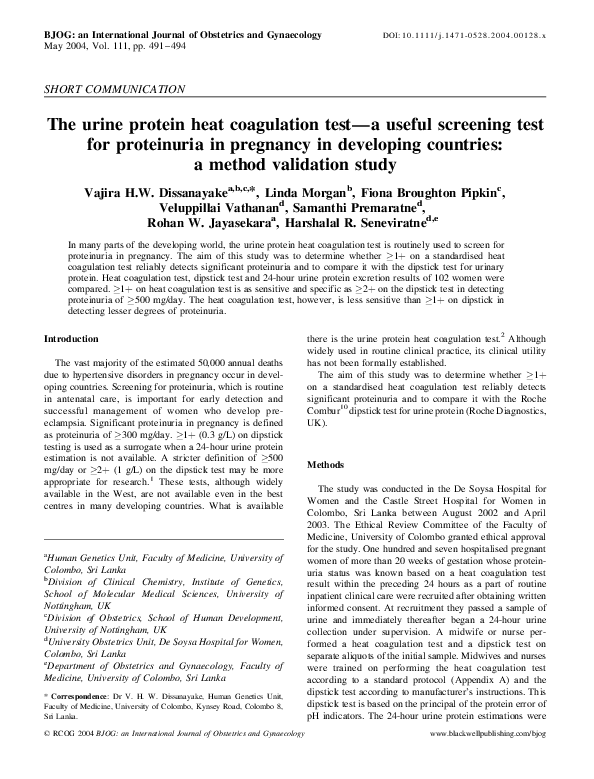 (PDF) The urine protein heat coagulation test-a useful screening test ...