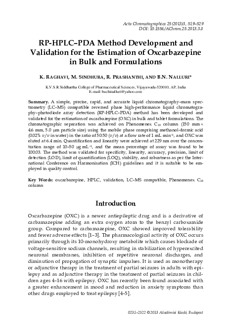 Pdf Rp Hplc Pda Method Development And Validation For The Estimation