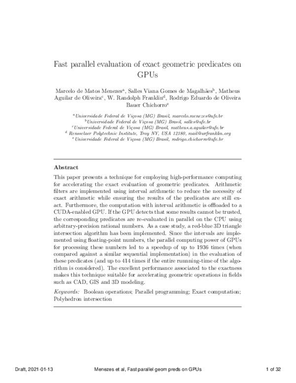 Fast Parallel Evaluation of Exact Geometric Predicates on GPUs