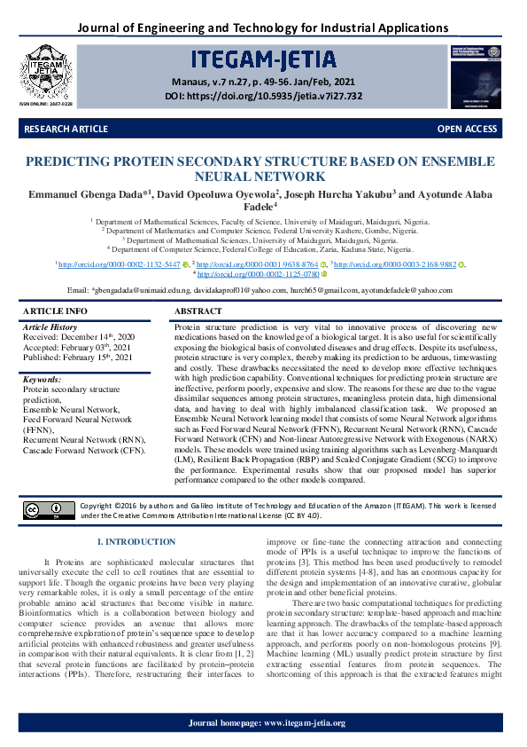 Pdf Predicting Protein Secondary Structure Based On Ensemble Neural