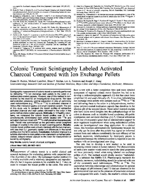 (PDF) Colonic transit scintigraphy labeled activated charcoal compared ...