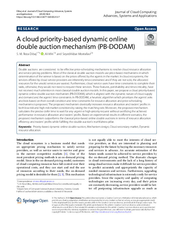 (PDF) A cloud priority-based dynamic online double auction mechanism ...