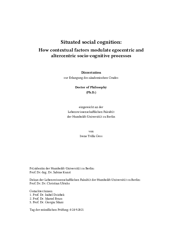 (PDF) Situated social cognition