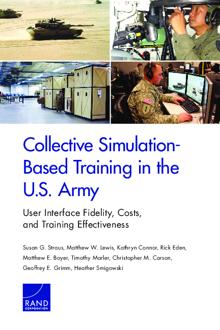 (PDF) Collective Simulation-Based Training in the U.S. Army: User ...