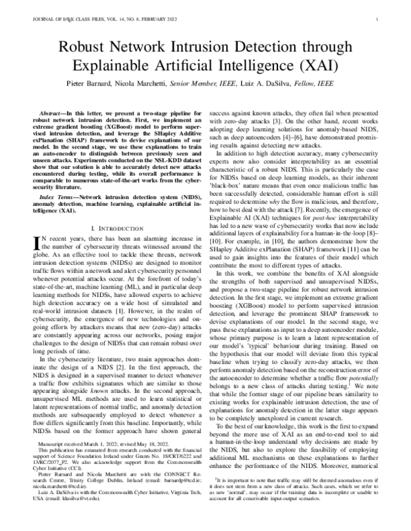 (PDF) Robust Network Intrusion Detection through Explainable Artificial Intelligence (XAI ...