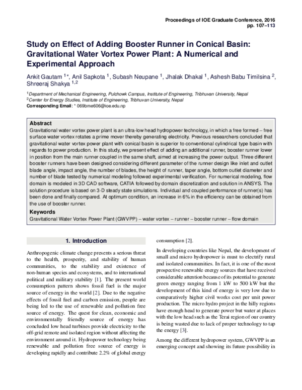 (PDF) Boosting Power in Vortex Plants with Runner Additions