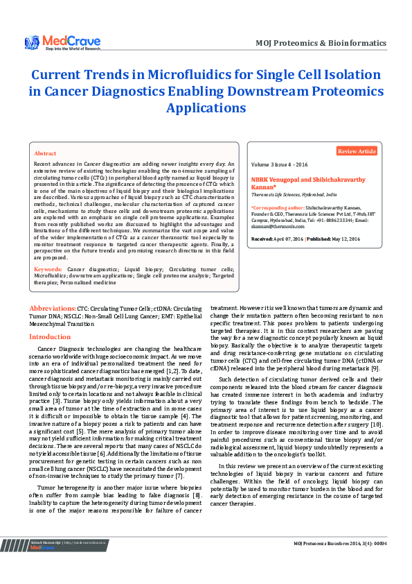 Pdf Current Trends In Microfluidics For Single Cell Isolation In