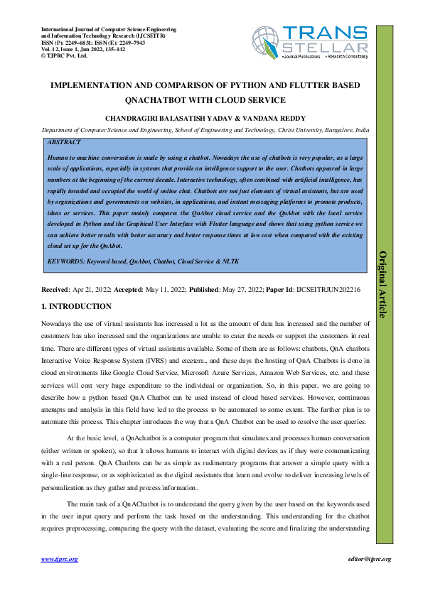 Pdf Implementation And Comparison Of Python And Flutter Based