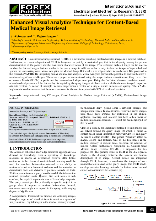 (PDF) Enhanced Visual Analytics Technique for Content-Based Medical ...