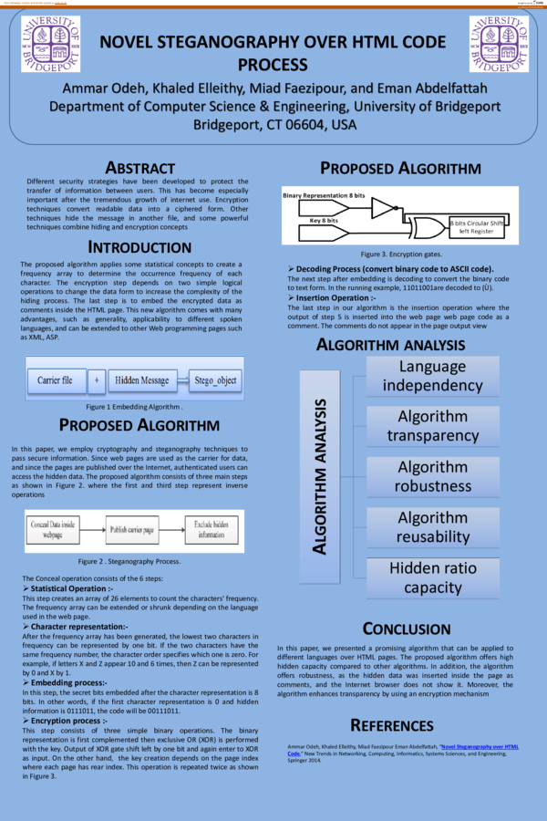 (PDF) Novel Steganography Over HTML Code Process