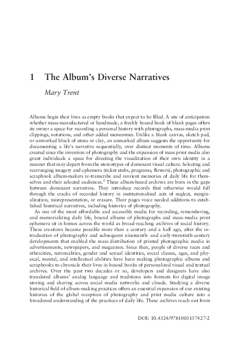 (PDF) The Album's Diverse Narratives
