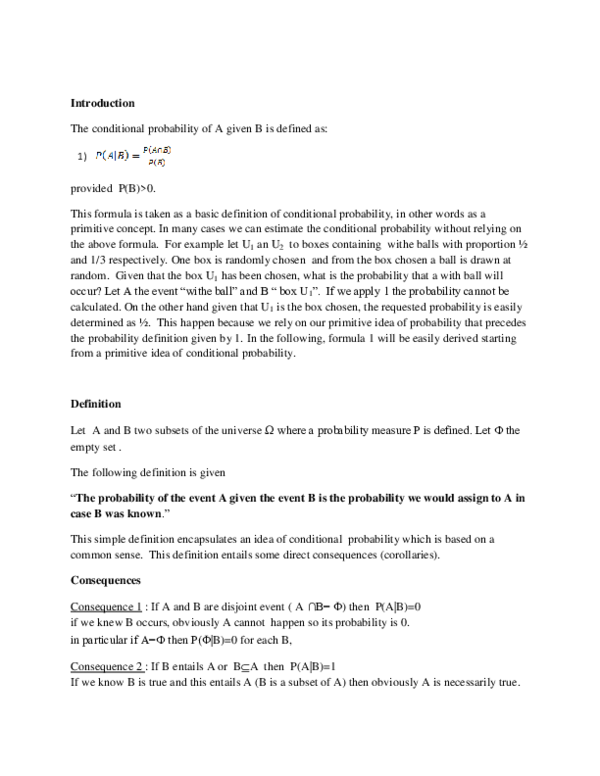 (PDF) Conditional Probability V2