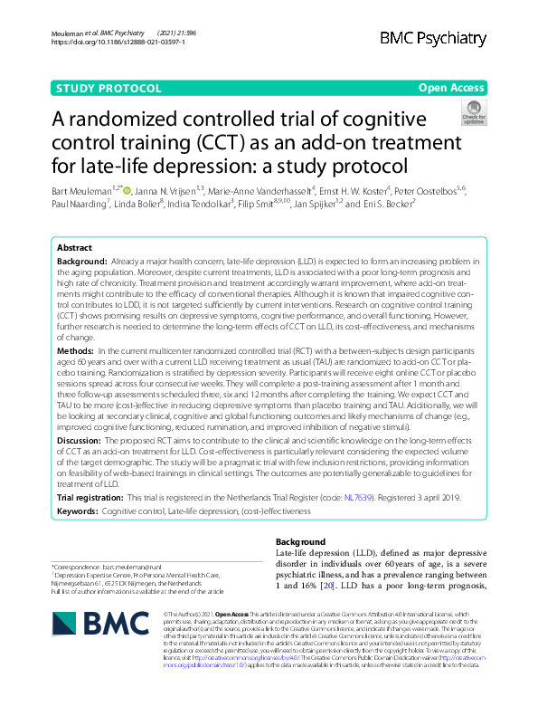 (PDF) A randomized controlled trial of cognitive control training (CCT ...