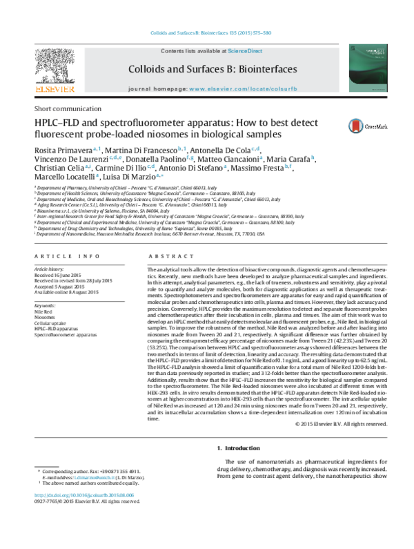 (PDF) HPLC–FLD and spectrofluorometer apparatus: How to best detect ...