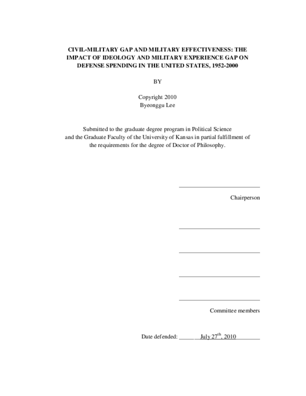 (PDF) Civil-Military Gap and Military Effectiveness: The Impact of ...