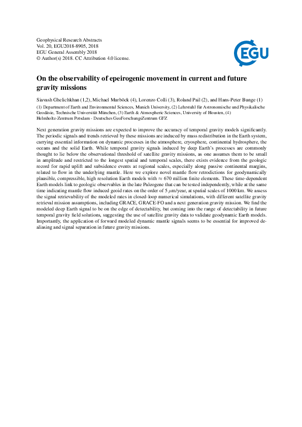 (PDF) On the observability of epeirogenic movement in current and ...