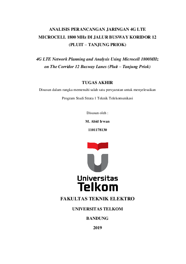 (PDF) Analisis Perancangan Jaringan 4G LTE Microcell 1800 Mhz Di Jalur ...