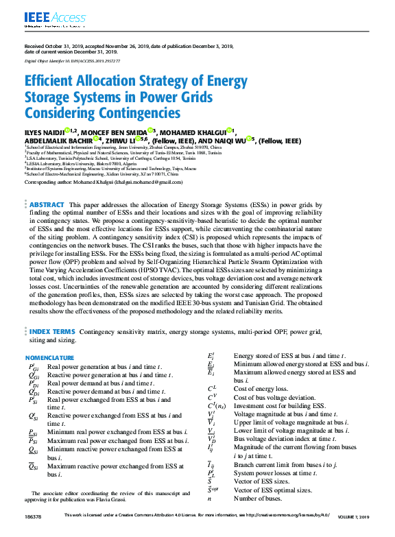 (PDF) Efficient Allocation Strategy of Energy Storage Systems in Power ...