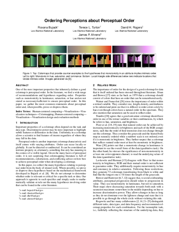 (PDF) Ordering Perceptions about Perceptual Order