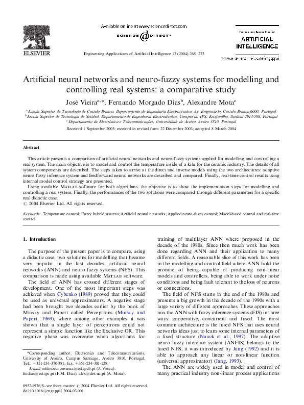 Pdf Artificial Neural Networks And Neuro Fuzzy Systems For Modelling