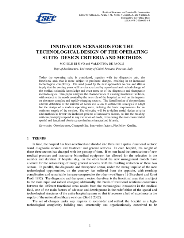 (PDF) Innovation Scenarios for the Technological Design of the ...