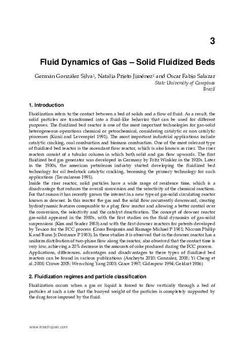 (PDF) Fluid Dynamics of Gas - Solid Fluidized Beds